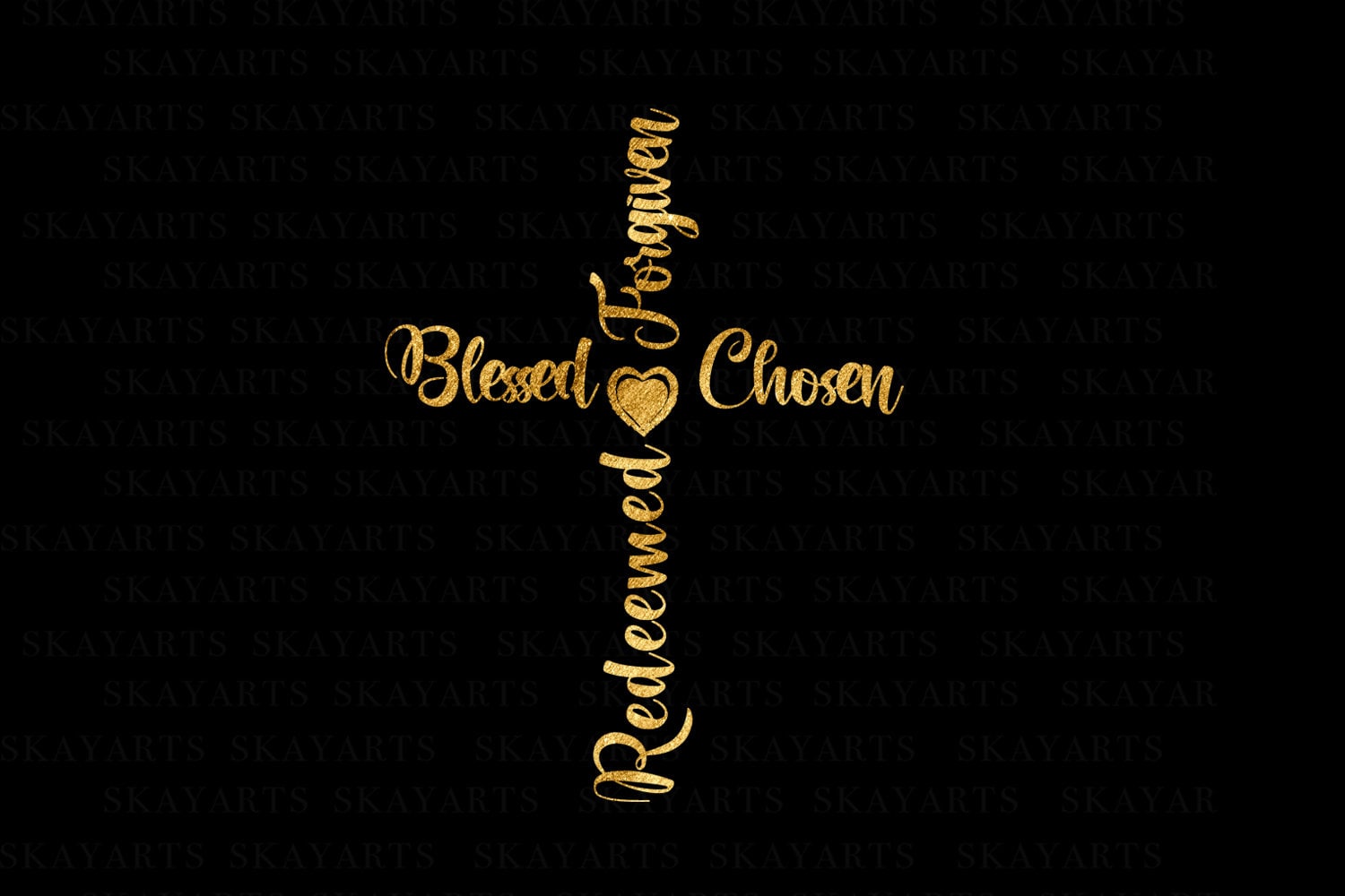 Christian Cross PNG Religious Cross Blessed Chosen Forgiven Redeemed ...