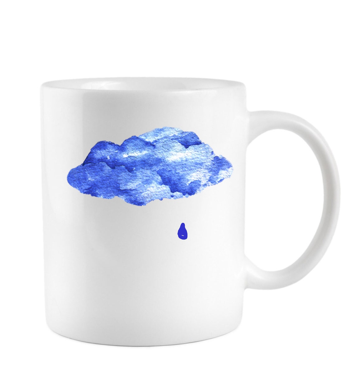 Watercolor Clouds Clipart, Weather Graphic, Realistic Blue Clouds, Sky ...