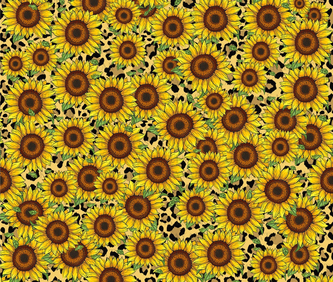 Leopard Sunflowers Background, Leopard Sunflower Digital Download ...