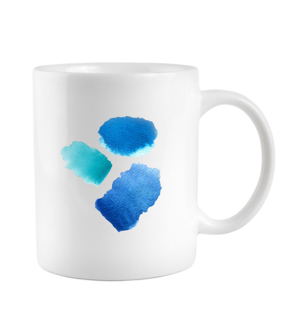 Blue Watercolor Splashes Spots Clipart Hand Painted Abstract Blue ...