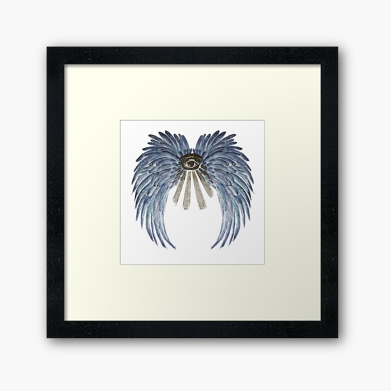 All Seeing Eye Angel Wings Watercolor PNG Digital Instant Download ...