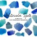 Blue Watercolor Splashes Spots Clipart Hand Painted Abstract Blue ...