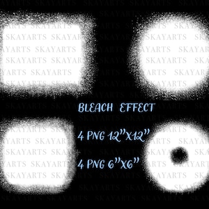 Bleach Effect Png, Bleached Effect Design Bundle, Set of 4, for Digital ...