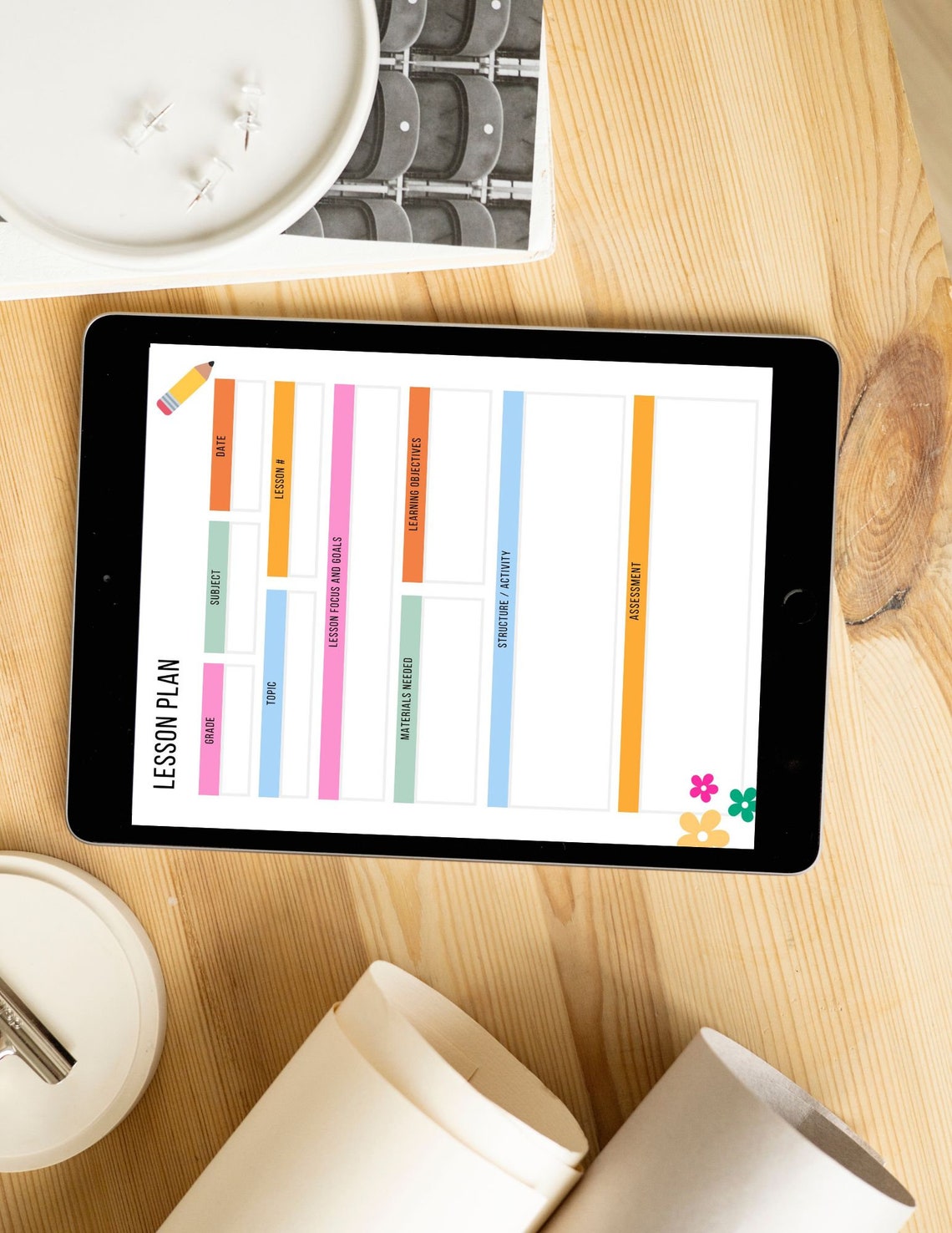 Teachers Lesson Plan, Colorful Lesson Plan, Lesson Plan Template ...