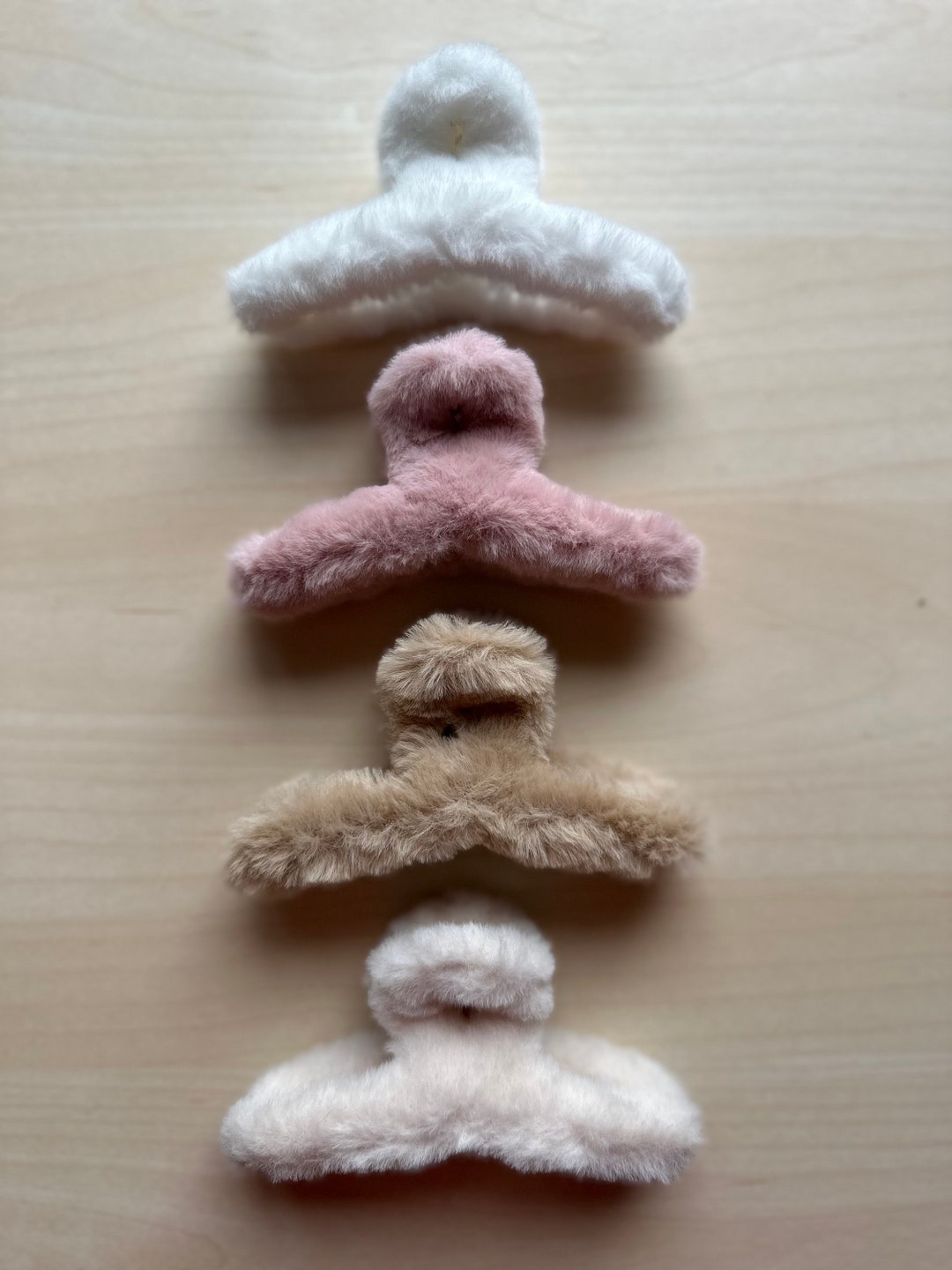 Furry Plush Claw, Fluffy Faux Bunny Hair Claw, Gifts for Her, Fuzzy ...