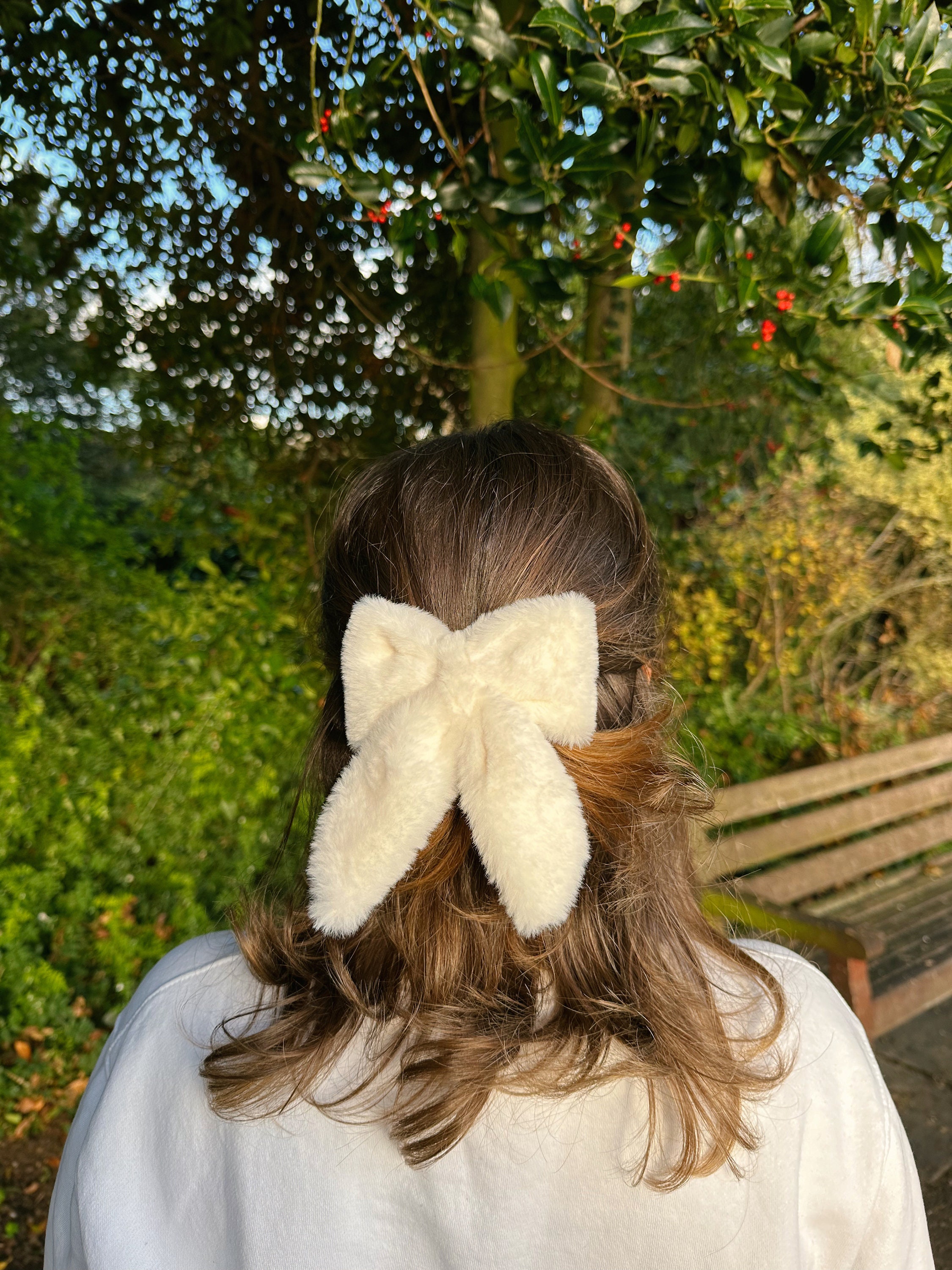 Furry Bow Hair Clips, Fur Bunny Hair Barrettes, Fluffy Hair Accessories ...