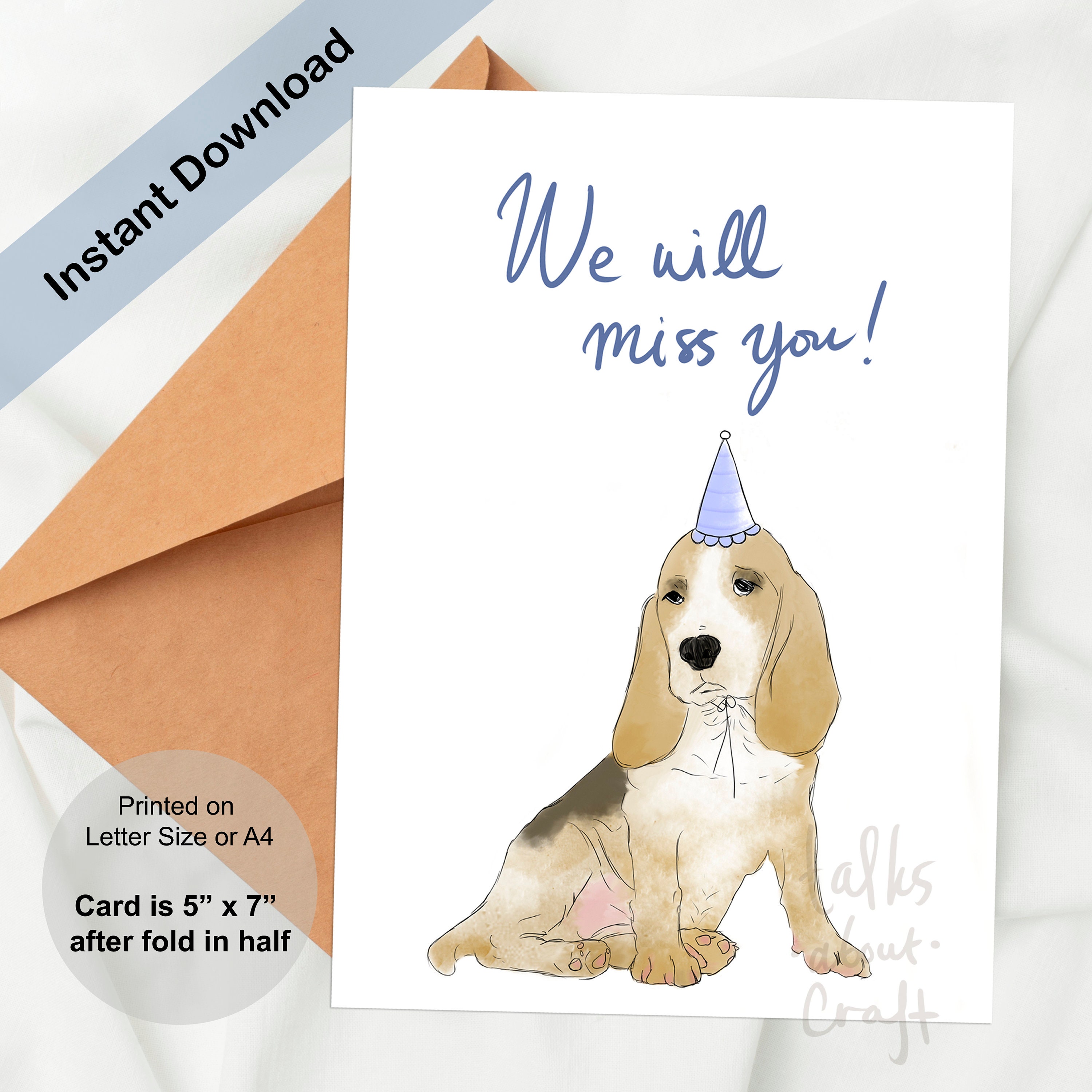 Goodbye Card for Coworker, Printable, Digital, Goodbye Leaving ...