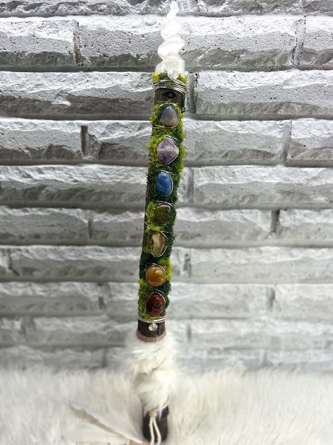 Rainbow Shamanic Crystal Wand - Etsy