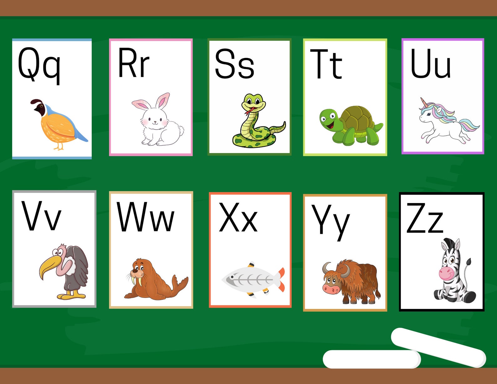Digital Animal Alphabet Flashcards,abc Animal Flashcards,alphabet Cards ...