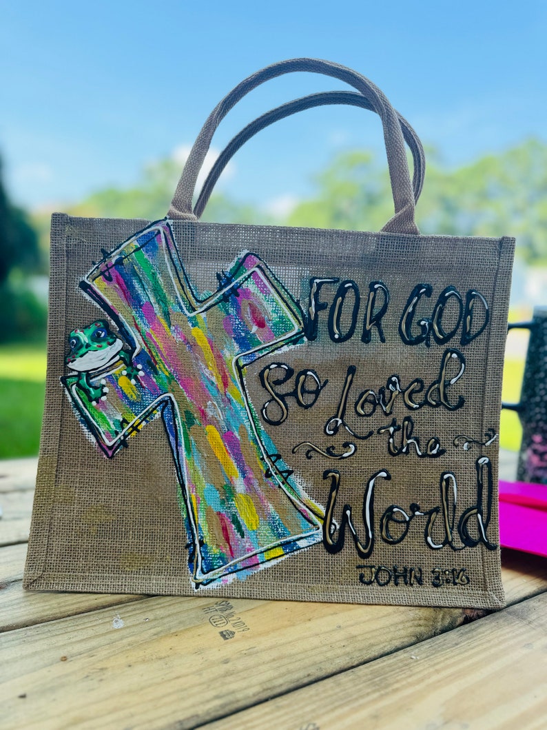 Personalized Hand Painted Bible Verse Totes - Etsy