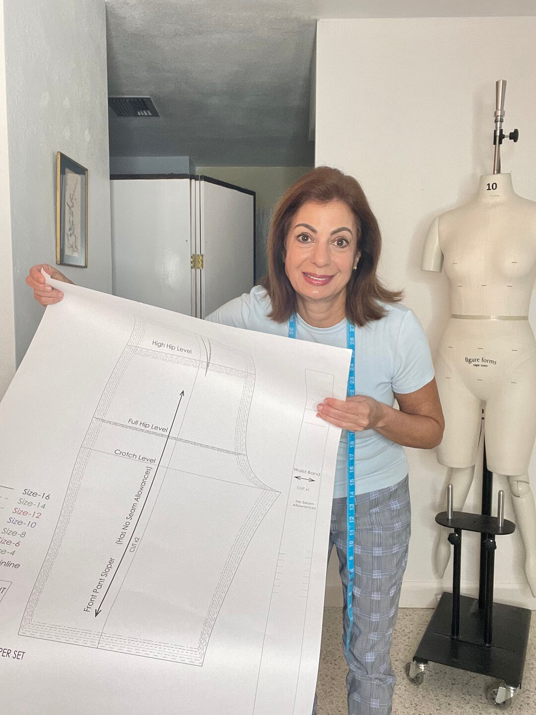 3-PIECE PANT SLOPER/ Pdf Digital Download Pattern Block (24"x60") - Etsy