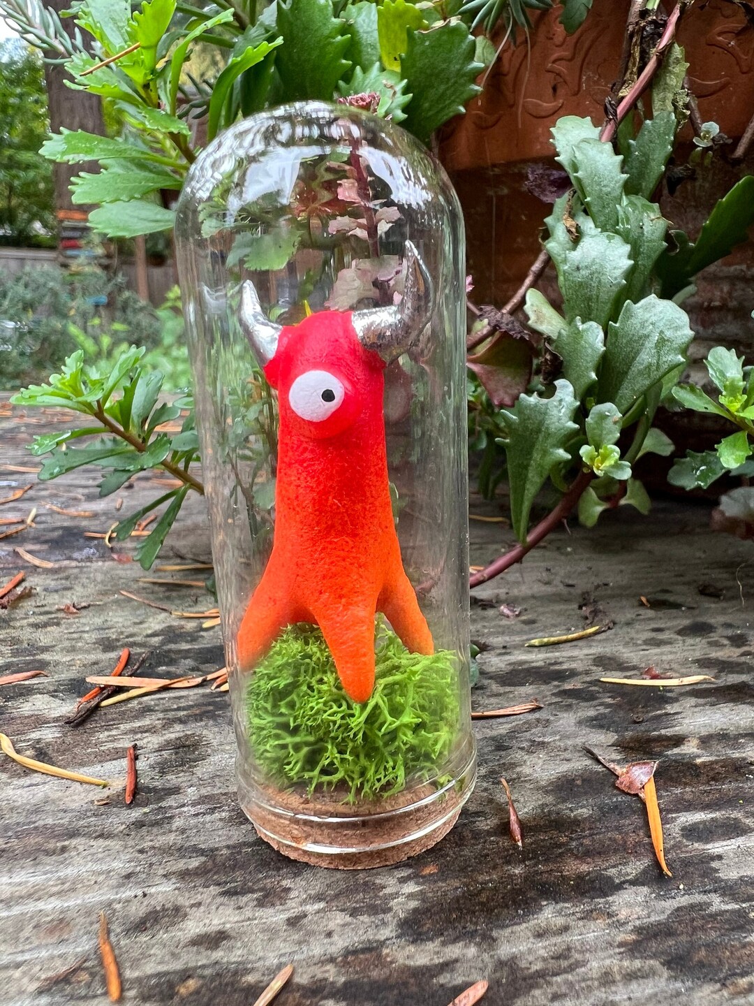 Bell Bois - Tiny Monster Sculptures in a Wee Glass Bell Jar (cloche) - Etsy
