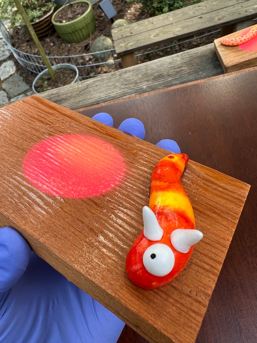 Original Art Wee Sculpture Painted Foam on Reclaimed Wood - Etsy