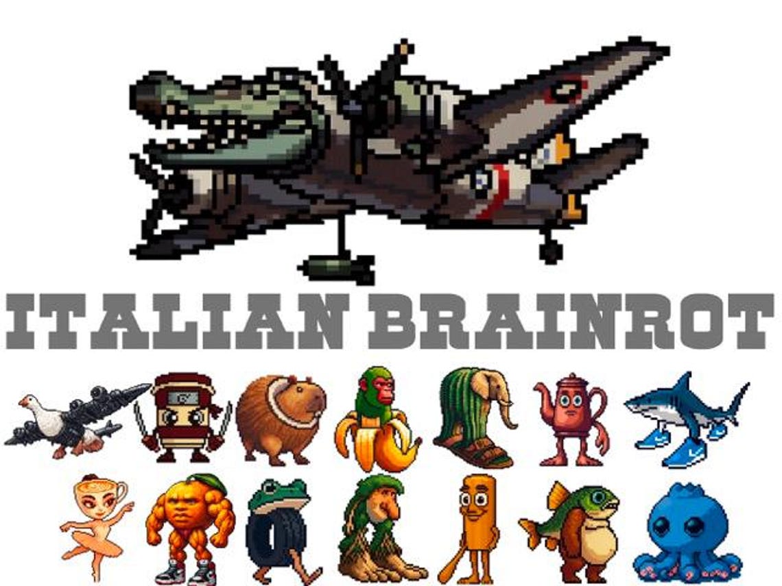 Italian Brainrot | Bombardiro Crocodilo | Pixel Art Png Image - Etsy
