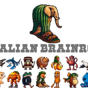 Italian brainrot pixel art - Etsy España