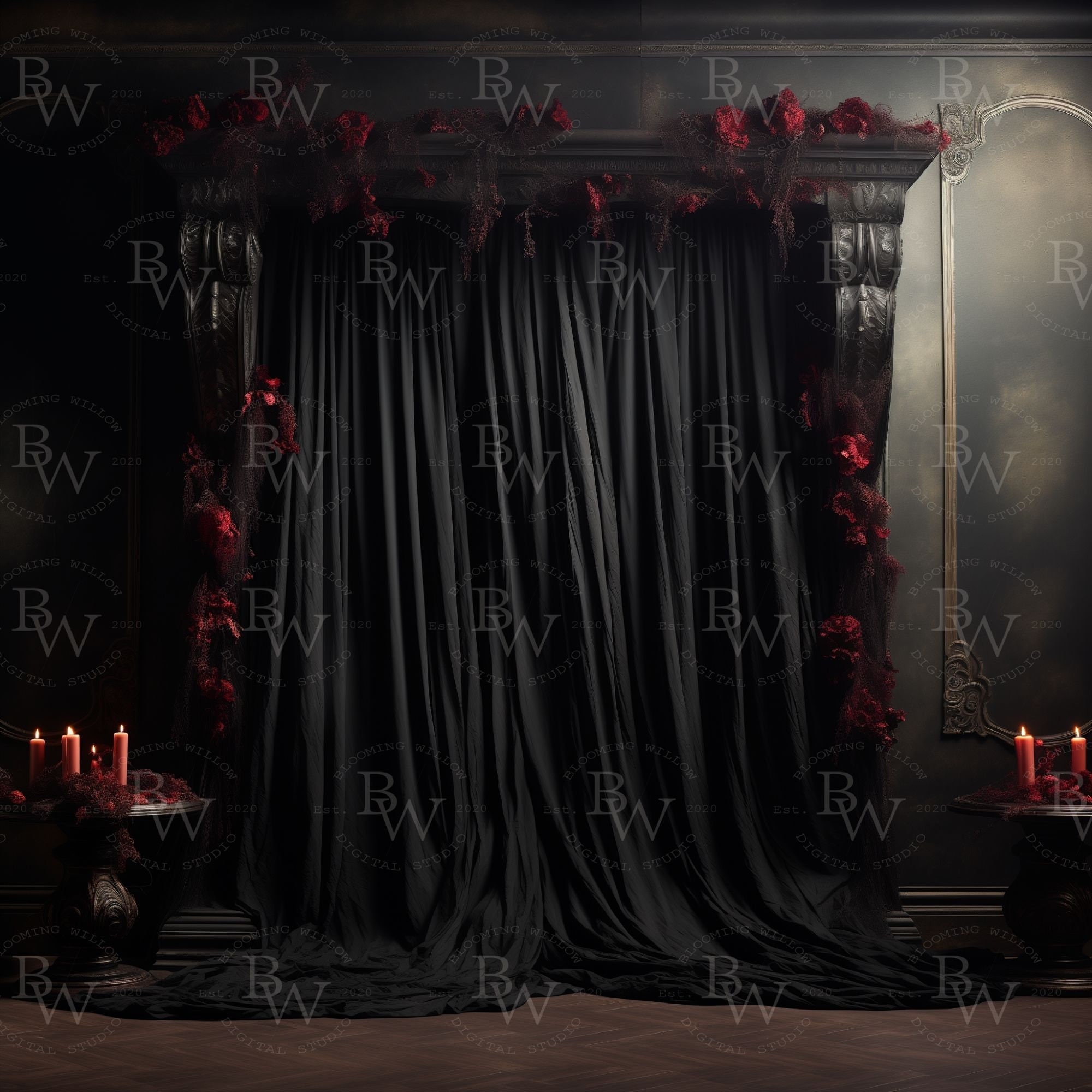Dark Black Photography Backdrop Overlay | Maternity Background Black ...