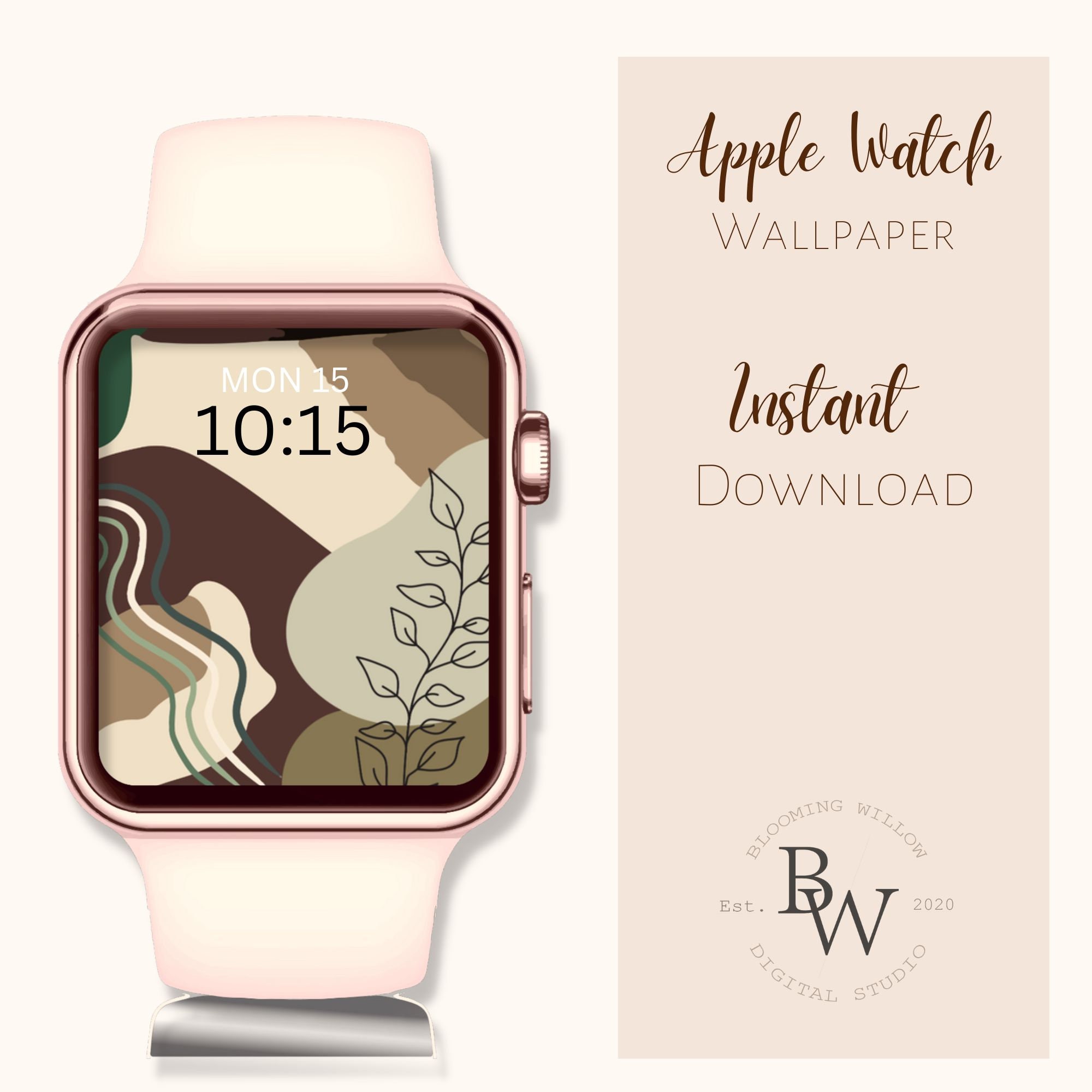 APPLE WATCH WALLPAPER Camouflage Greenery Spots Aesthetic Watch Face ...