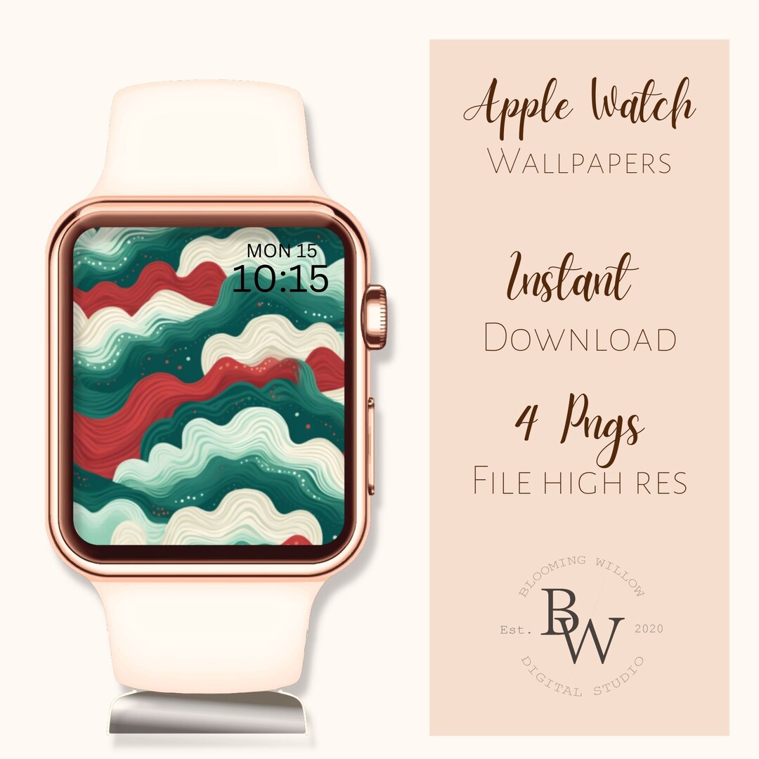 APPLE WATCH WALLPAPER Christmas Trees Pattern Watch Face | Iwatch ...