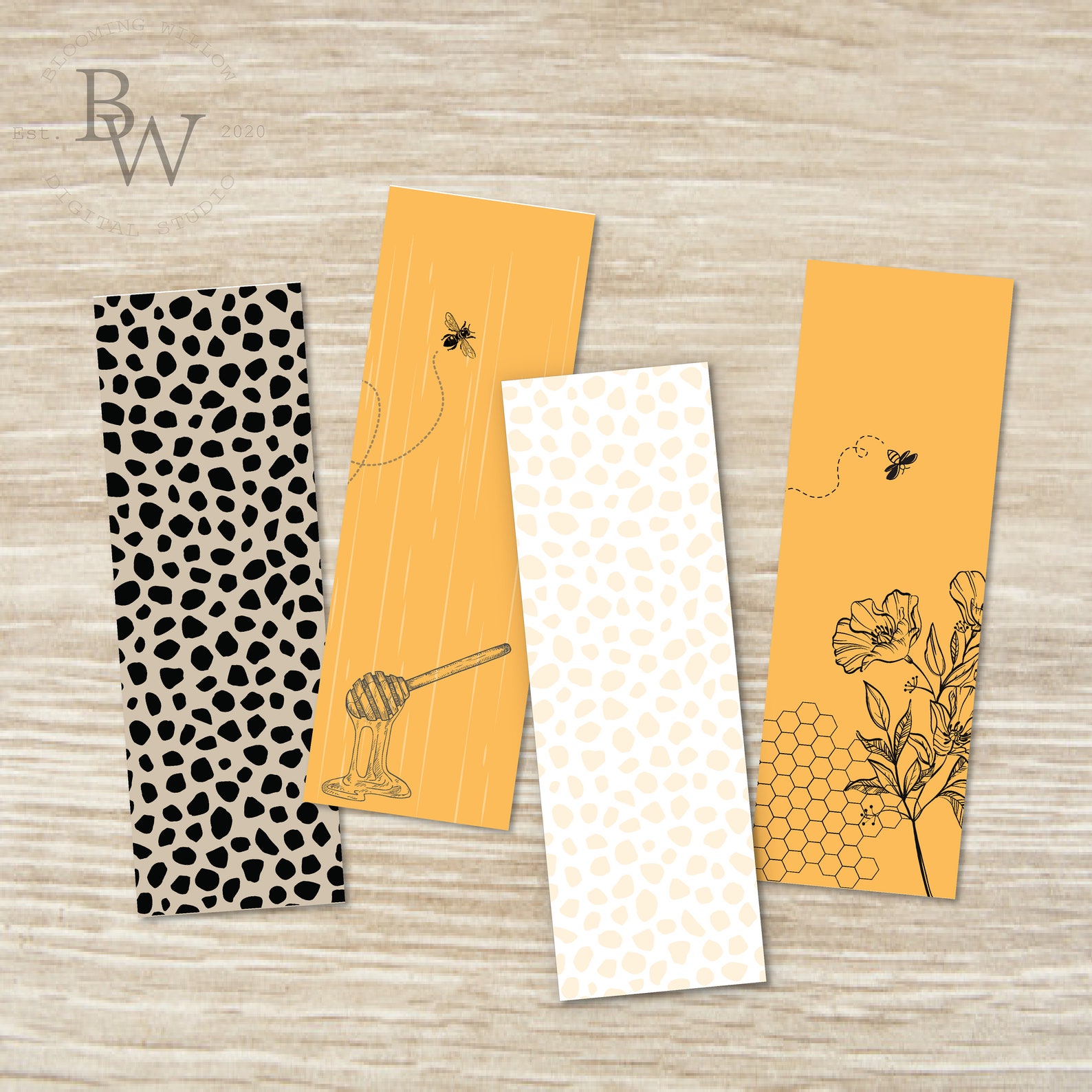 Printable Bookmarks Assorted Set of 4 Instant Download - Etsy