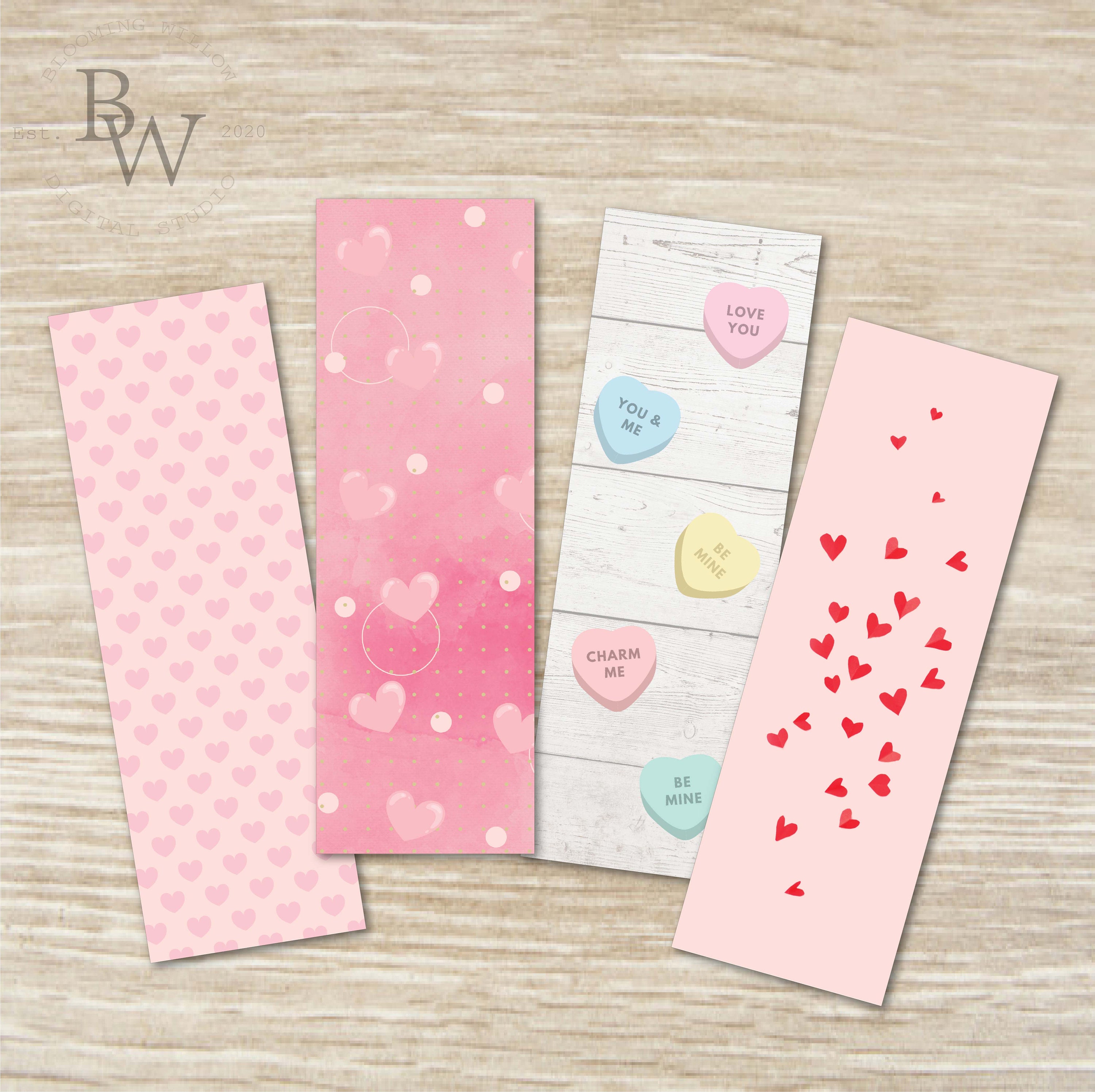 Printable Bookmarks Assorted Set of 4 Instant Download - Etsy