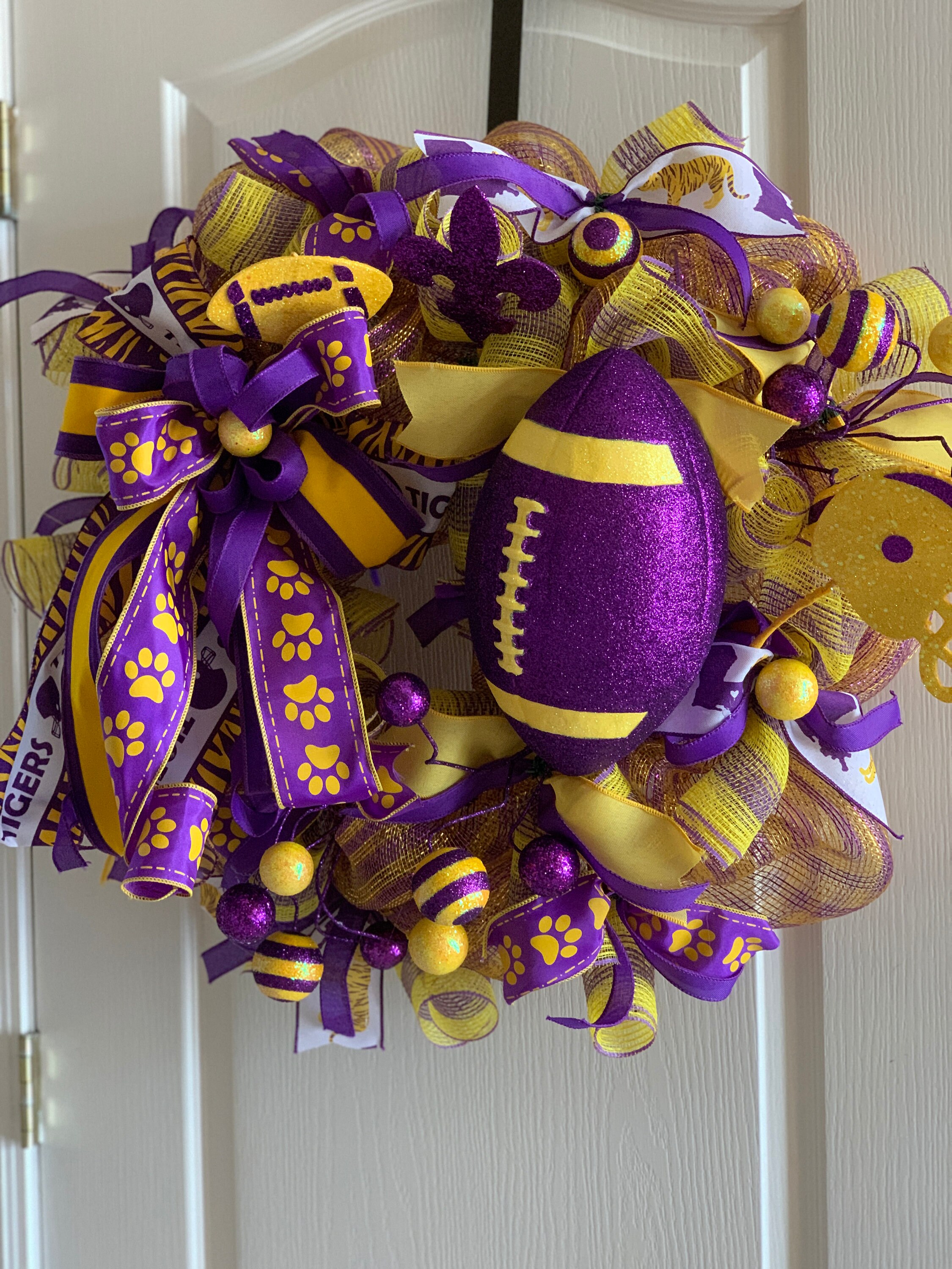 Fighting Tigers LSU Wreath - Etsy