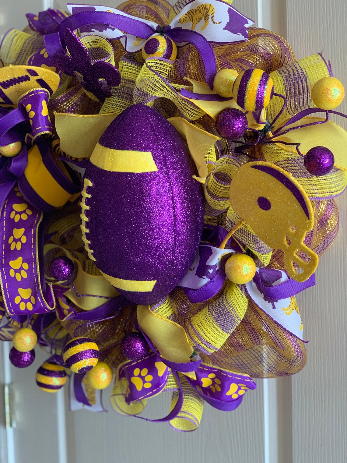 Fighting Tigers LSU Wreath - Etsy