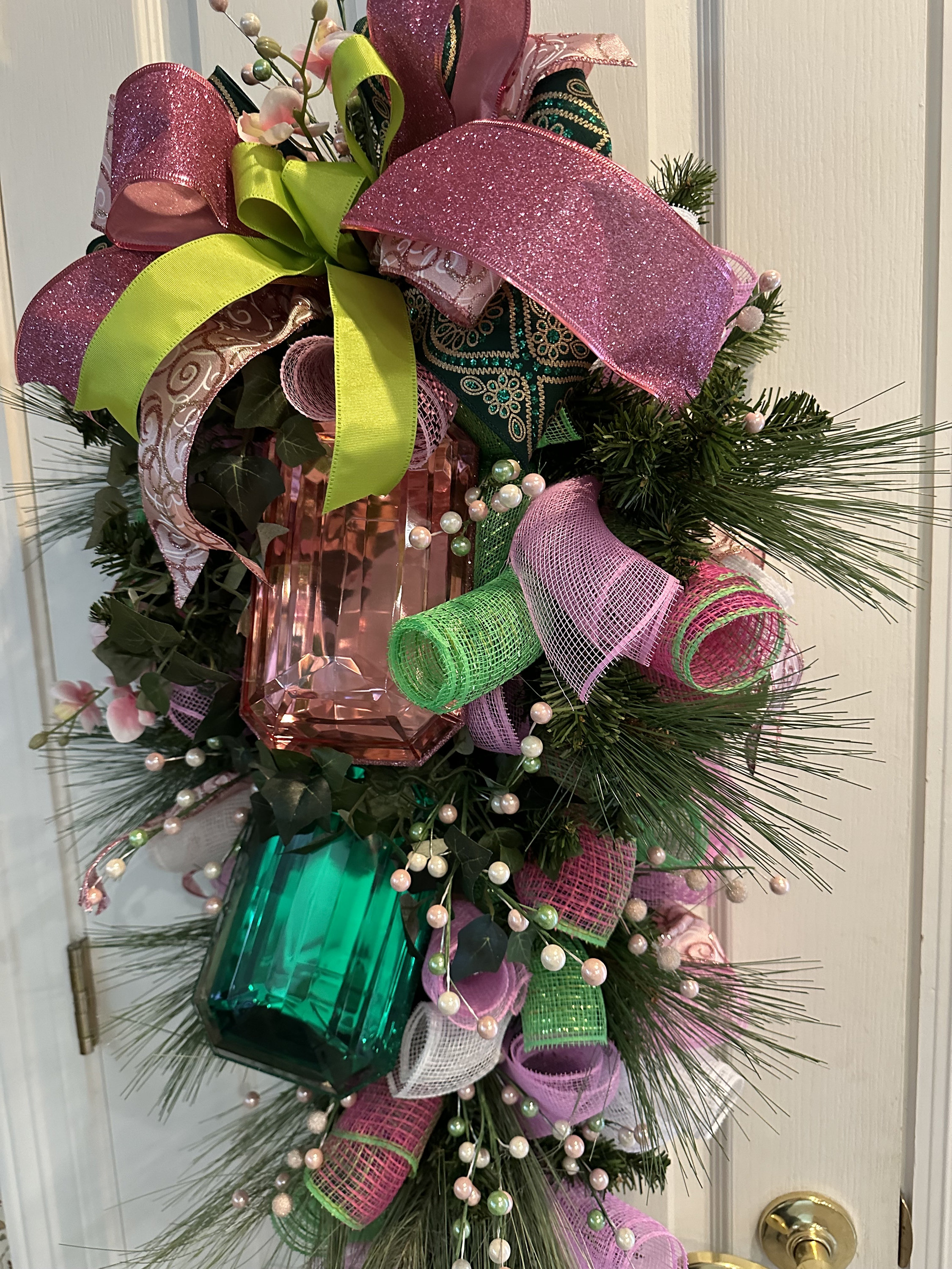 Pink and Green Gems Swag - Etsy