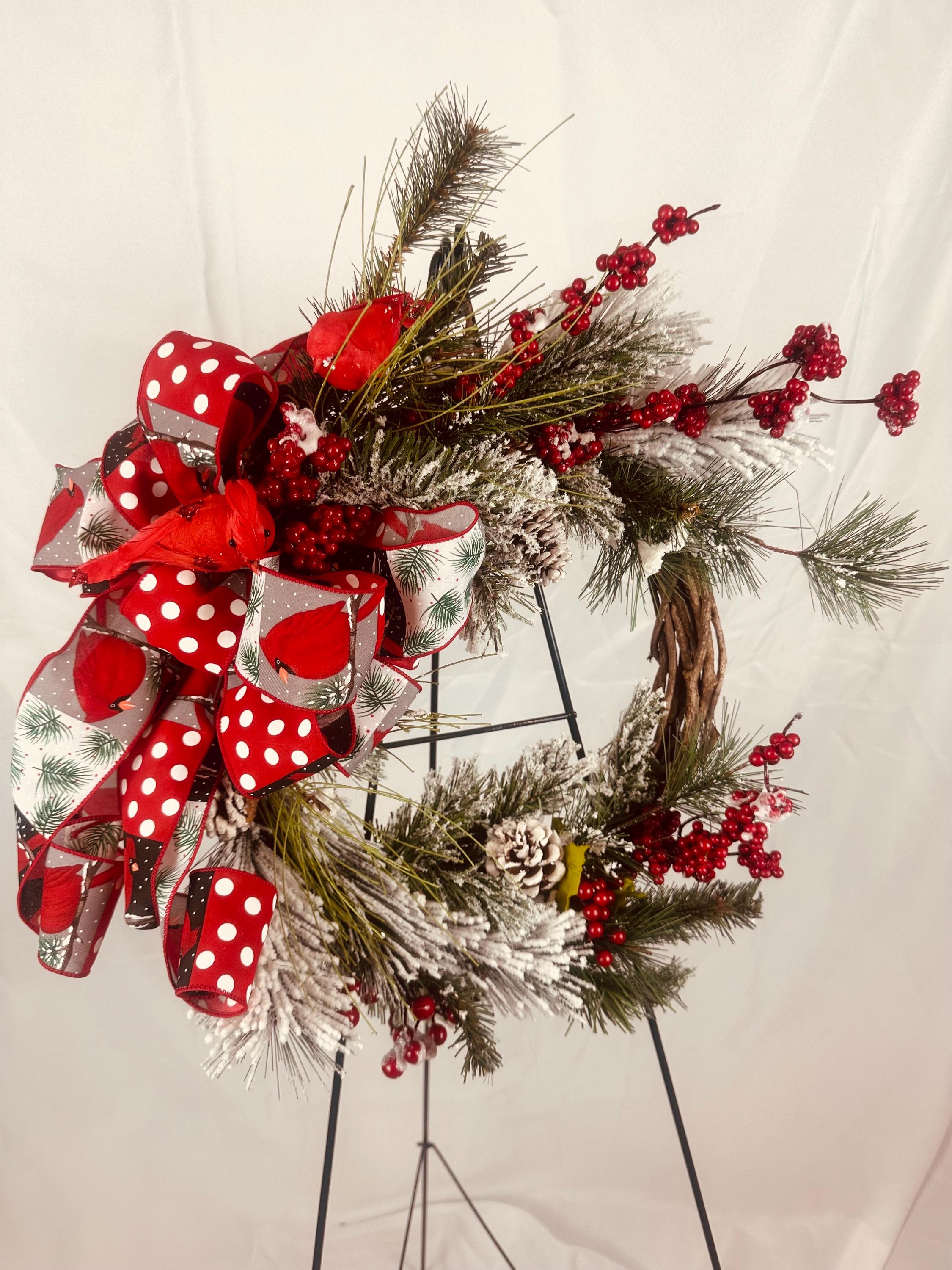 Red Cardinal Winter Wreath - Etsy