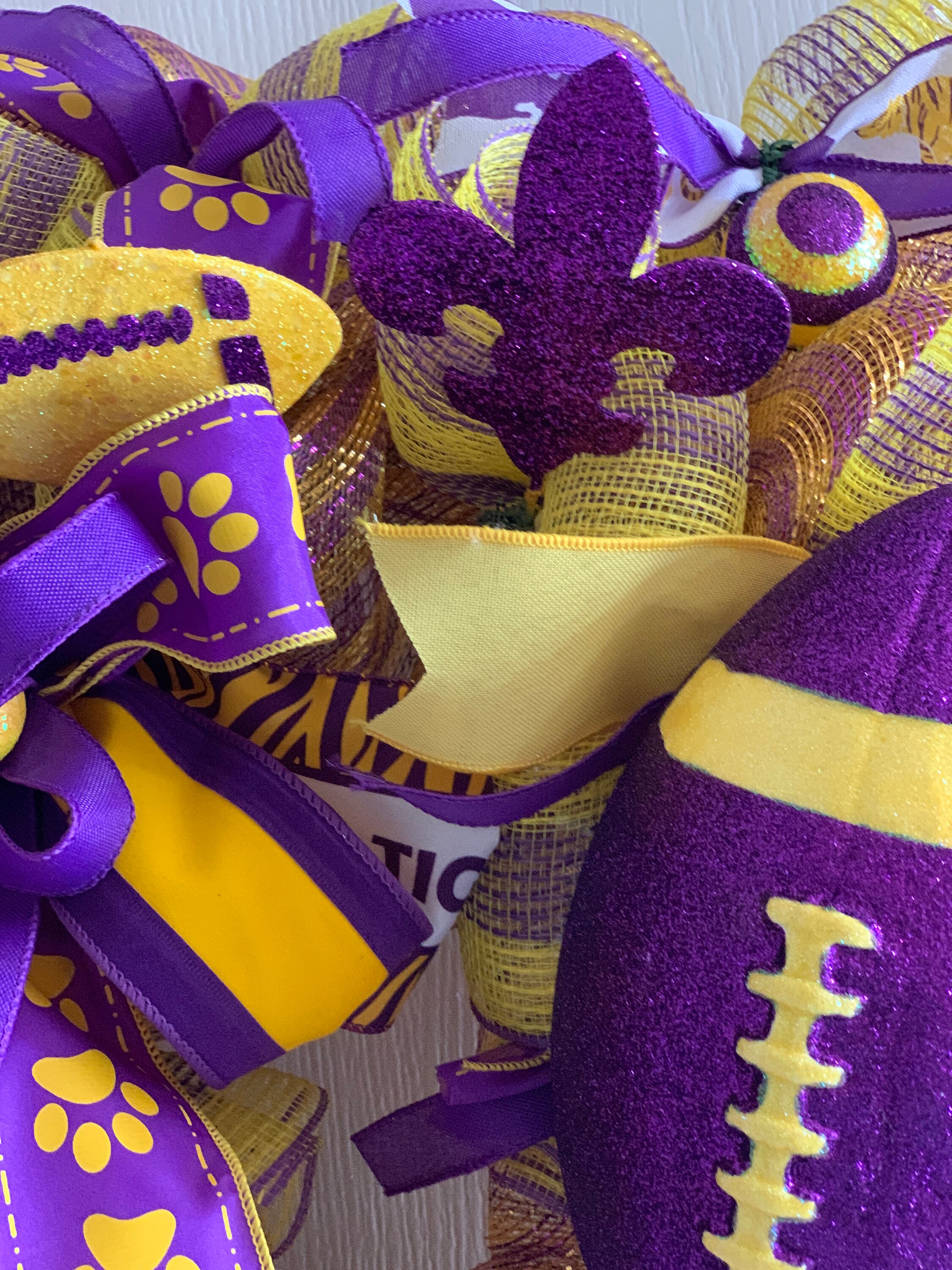 Fighting Tigers LSU Wreath - Etsy