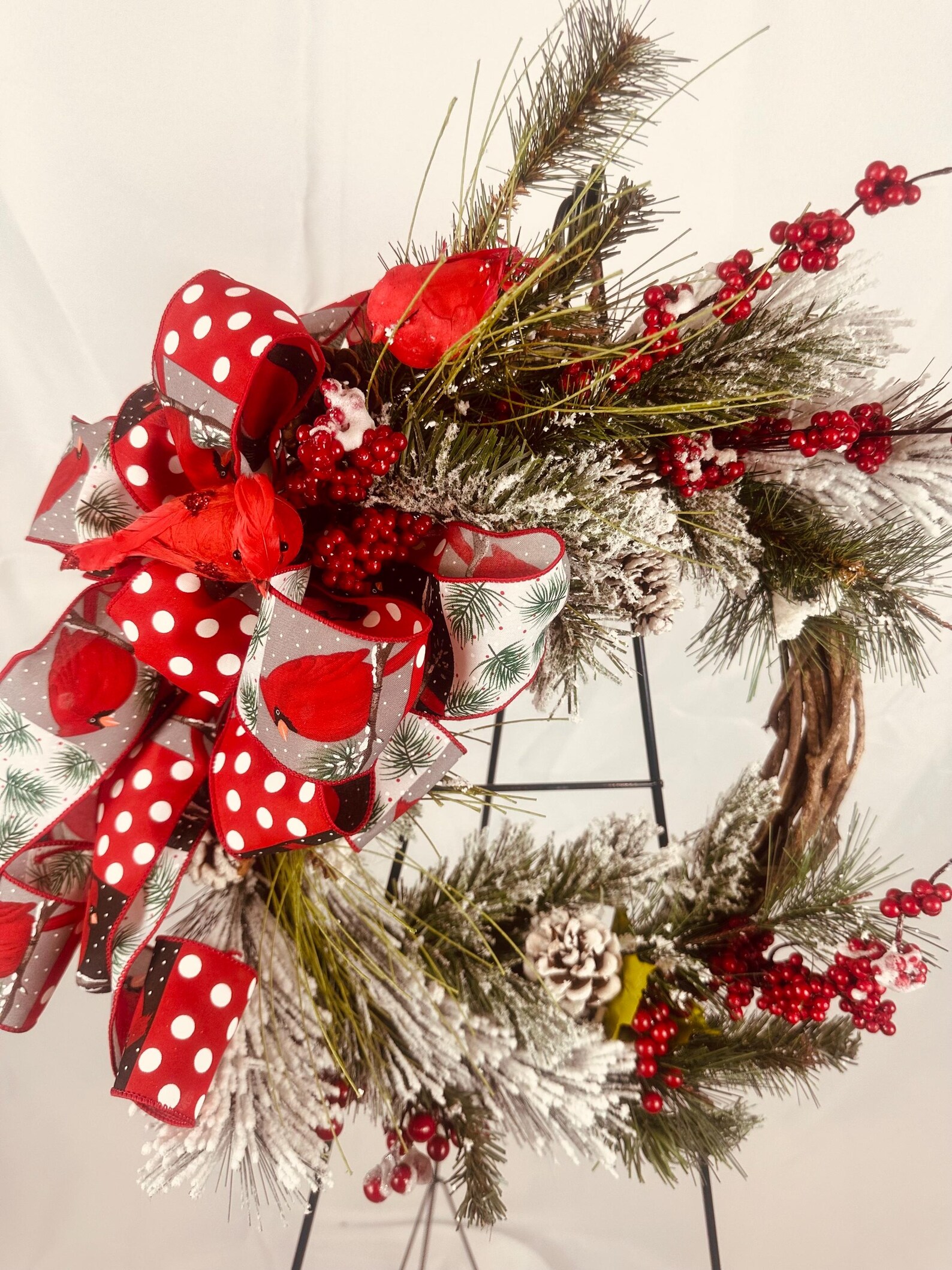 Red Cardinal Winter Wreath - Etsy