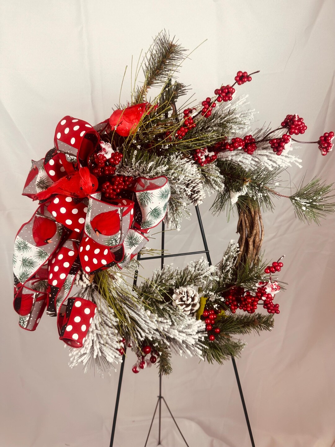 Red Cardinal Winter Wreath - Etsy