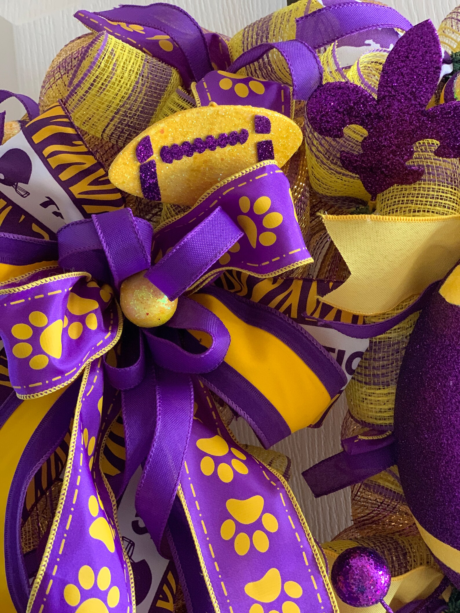 Fighting Tigers LSU Wreath - Etsy