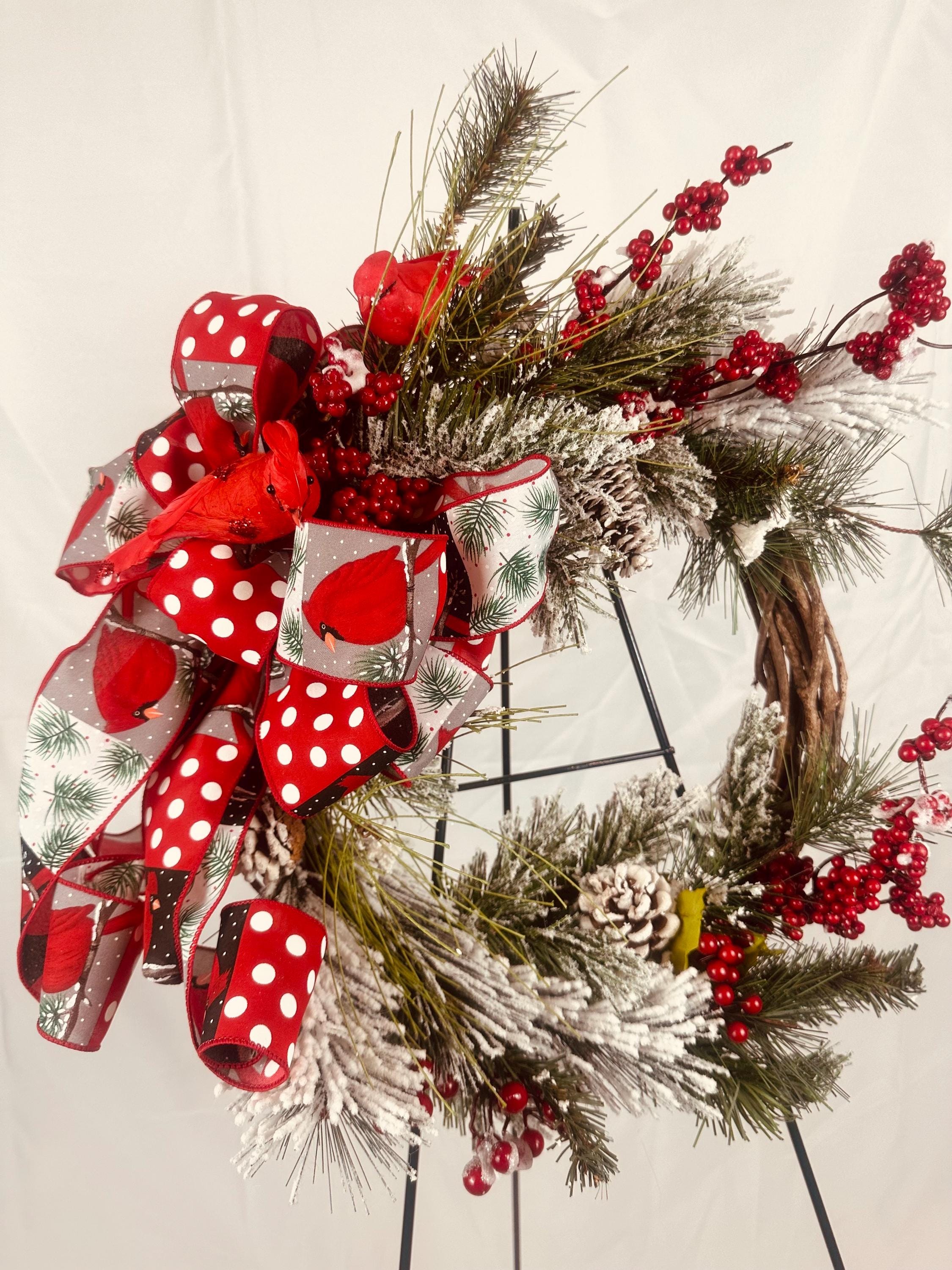 Red Cardinal Winter Wreath - Etsy