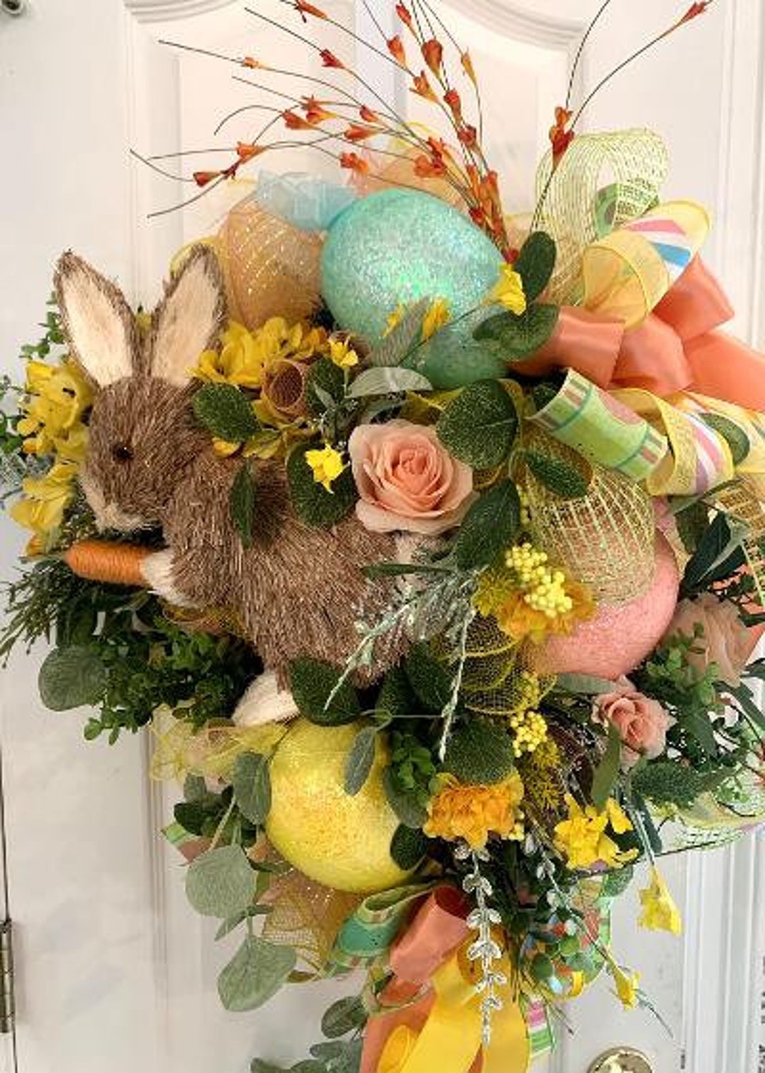 Easter Bunny And Eggs Swag Etsy