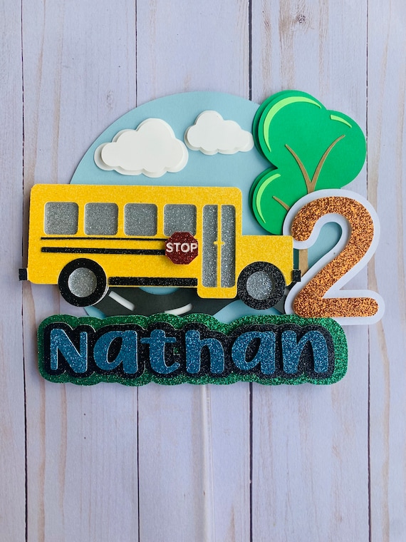 Bus Cake Topper/ School Bus Cake Topper/ Wheel on the Bus Cake - Etsy