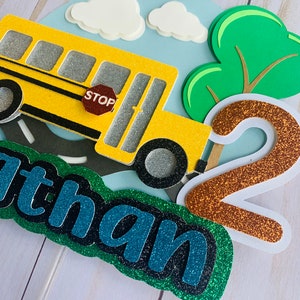 Bus Cake Topper/ School Bus Cake Topper/ Wheel on the Bus Cake Topper ...