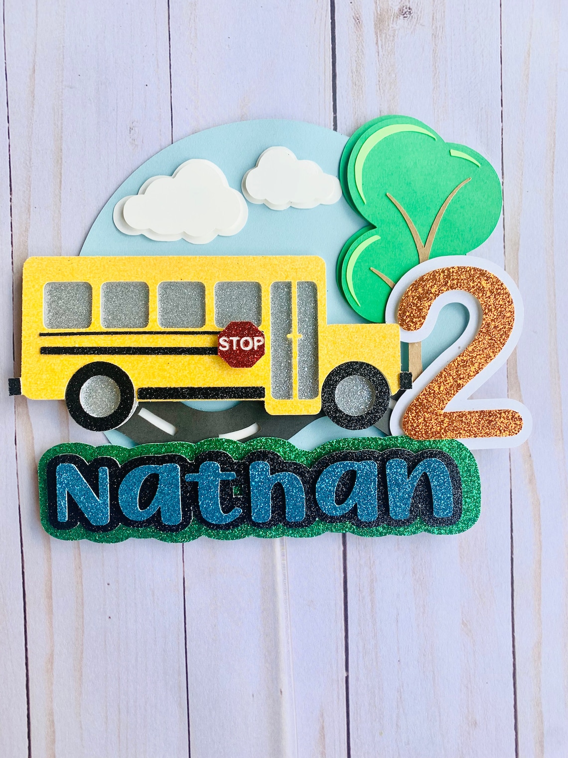 Bus Cake Topper/ School Bus Cake Topper/ Wheel on the Bus Cake | Etsy UK