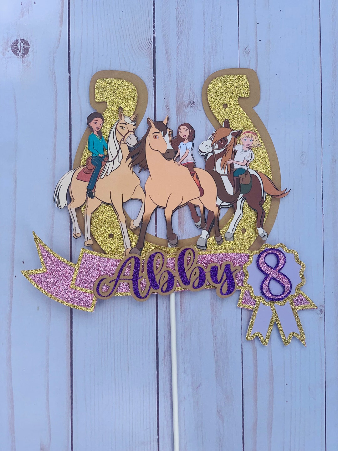 Spirit Free Riding Cake Topper/ Spirit Cake Topper/ Personalized Cake ...
