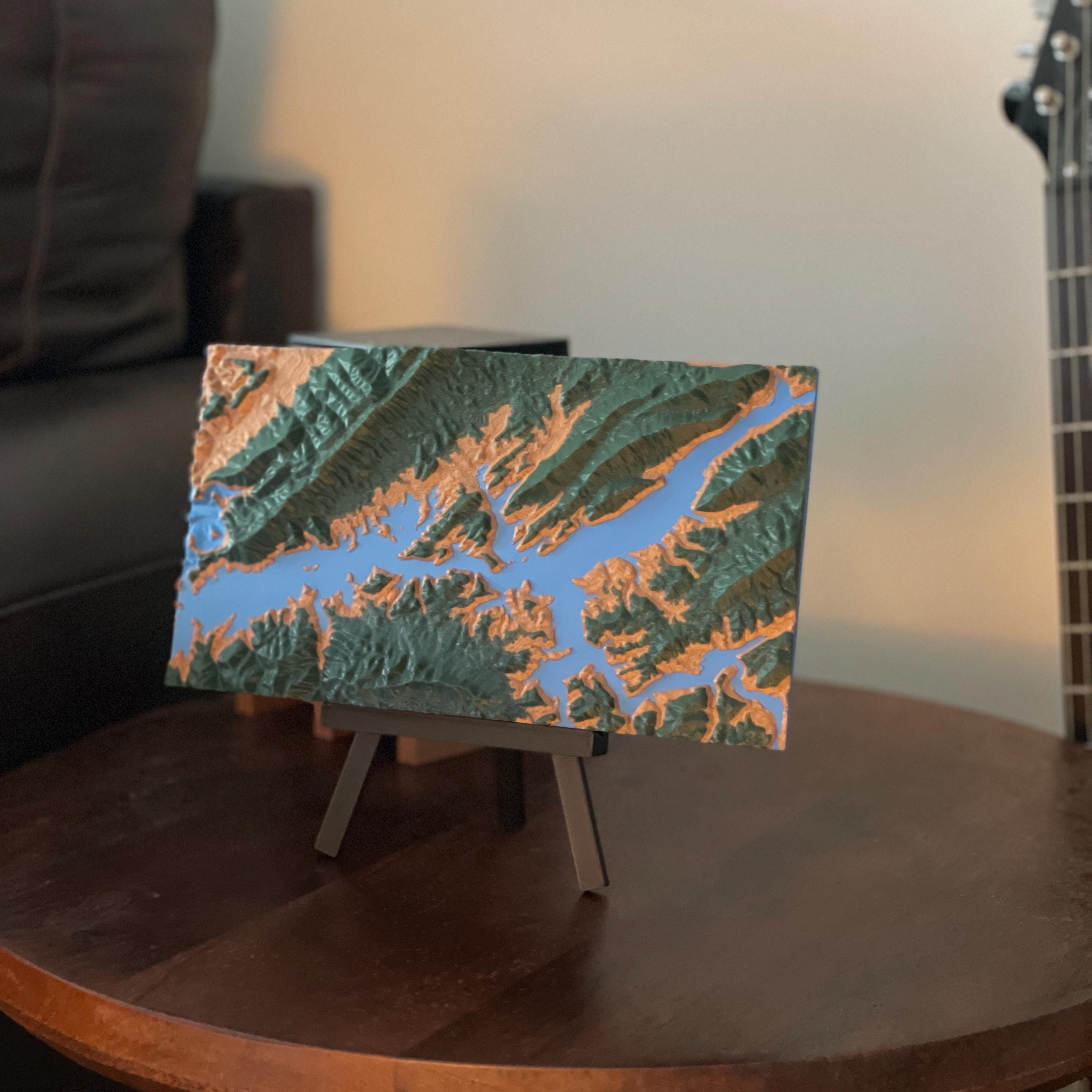 Watauga Lake 3D Topographic Map - Etsy