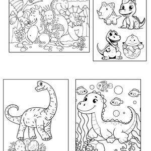 Little Kids Dino Colouring Pages - Etsy