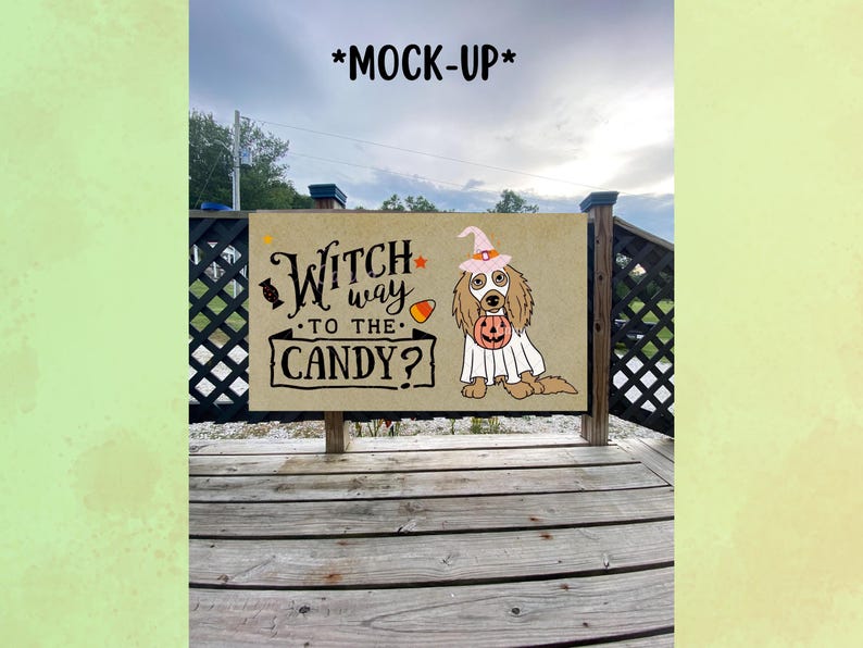 Hand Painted Halloween Banner: Custom Spooky Party Backdrop - Trunk or ...
