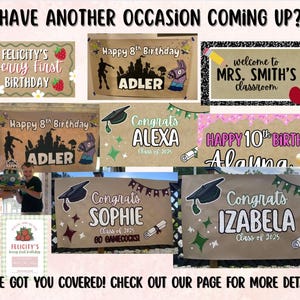 Custom Hand-painted Back to School Banner: Personalized Classroom Decor ...