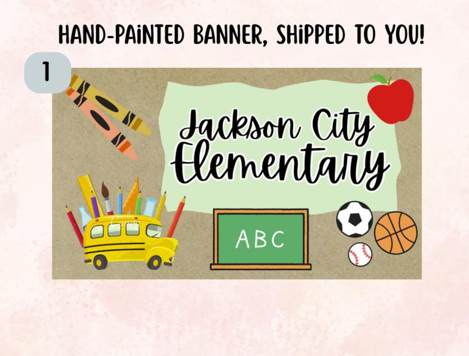 Custom Hand-painted Back to School Banner: Personalized Classroom Decor ...