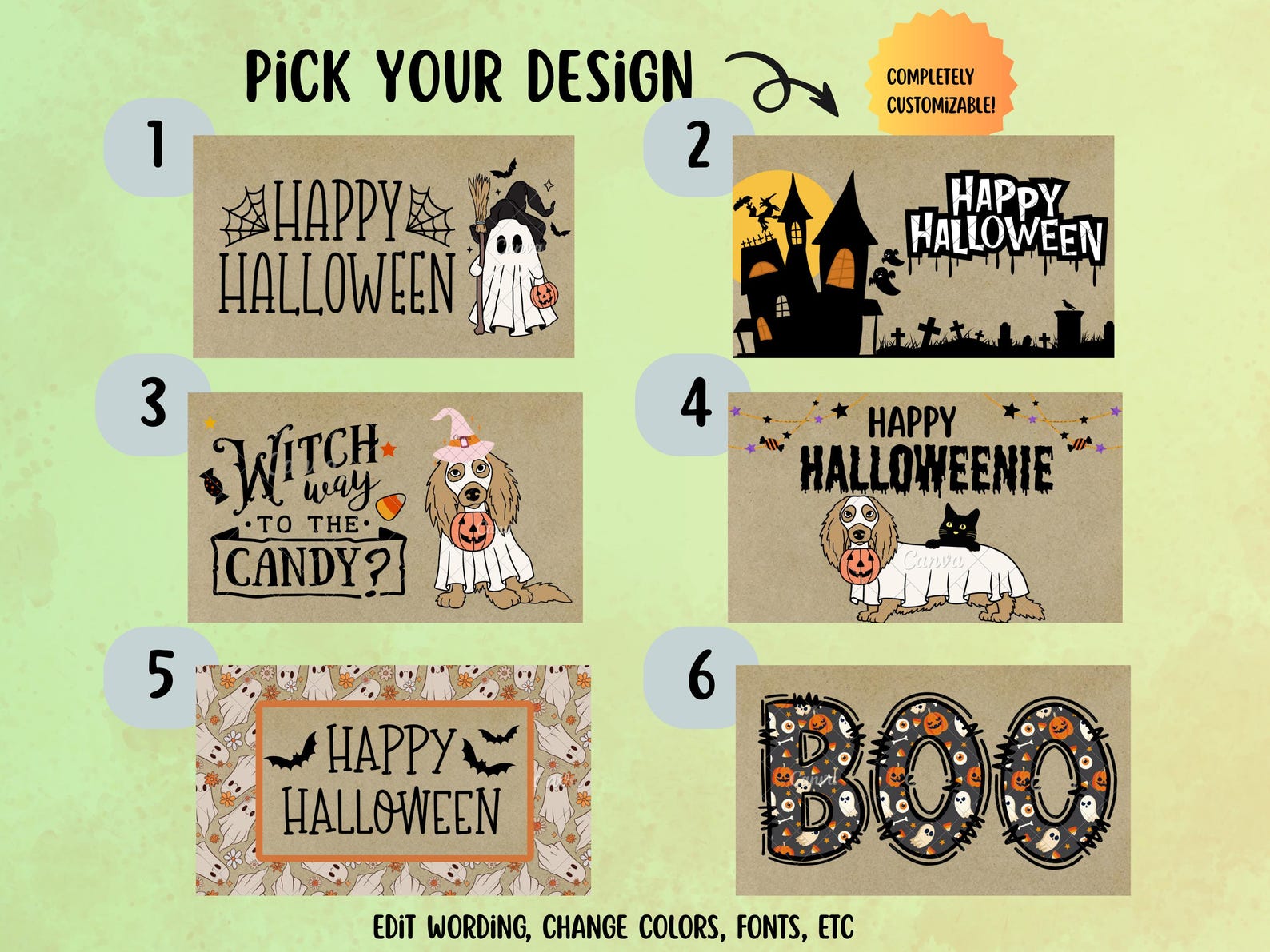 Hand Painted Halloween Banner: Custom Spooky Party Backdrop - Trunk or ...