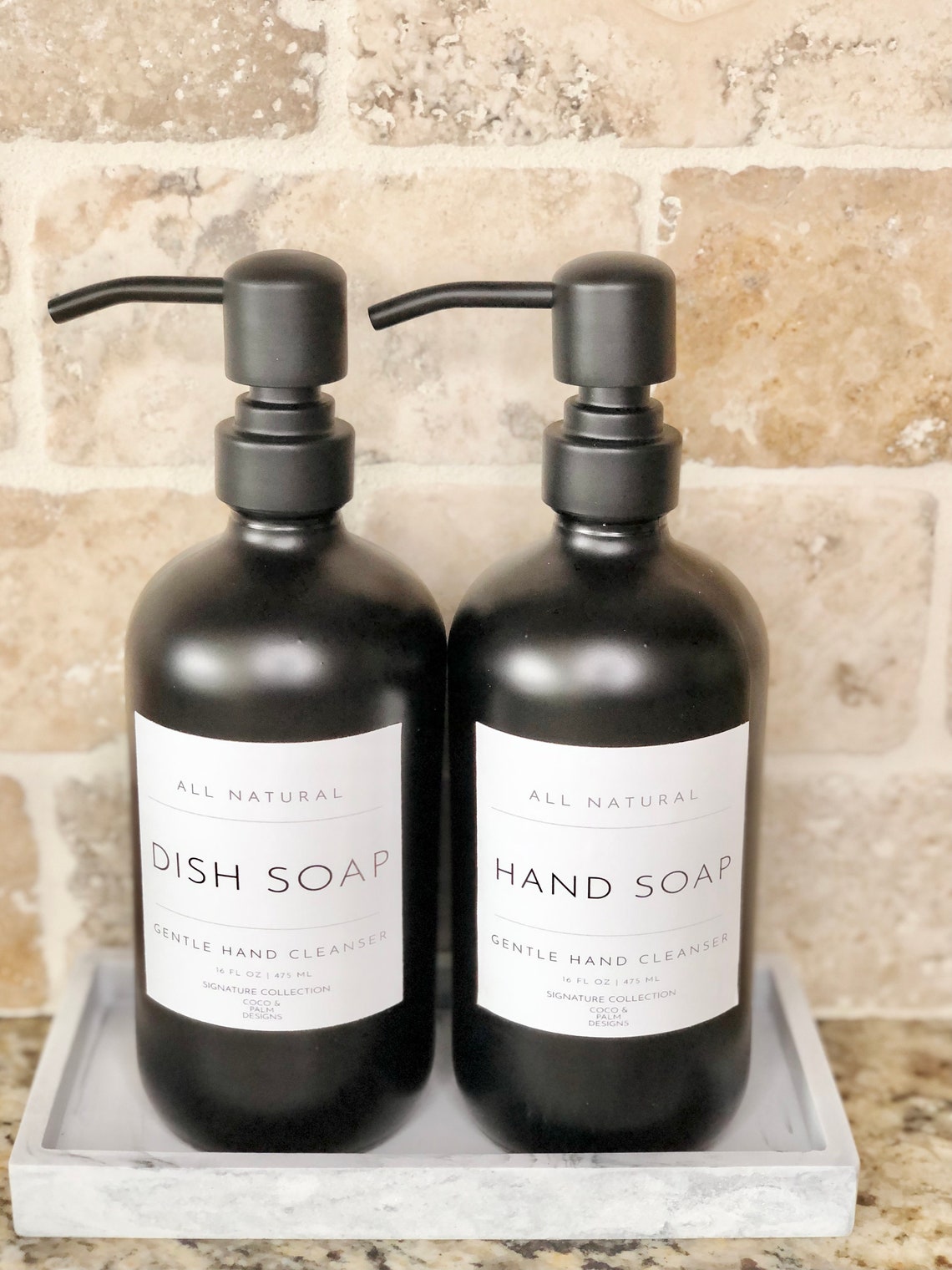 Glass Soap Dispensers Dish Soap Bottle Set Waterproof Soap Etsy