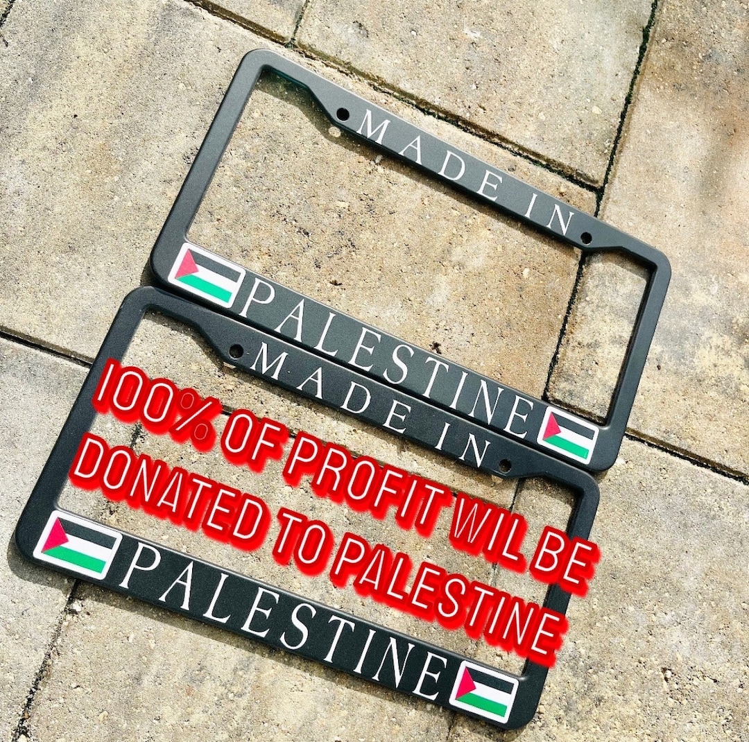 PROFITS DONATED PALESTINE Palestine License Plate Frame - Etsy