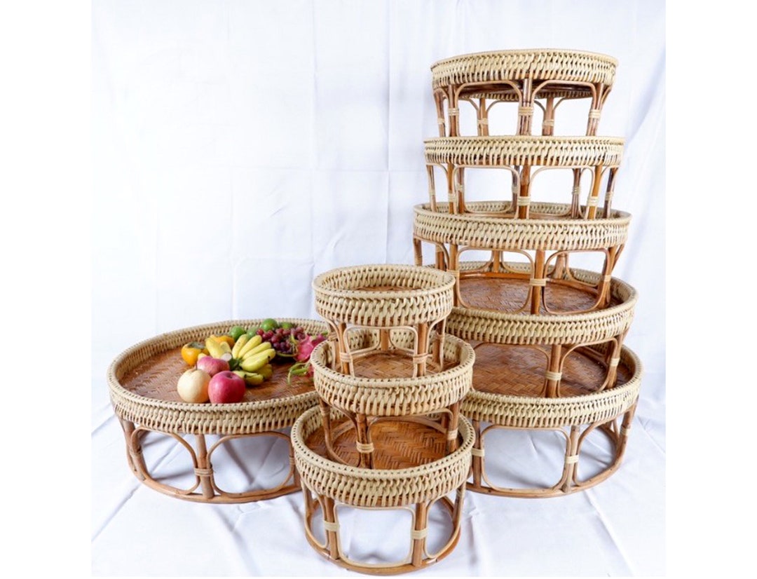 Thai Khantoke Tables from Northern Thailand 10-26 Inches Lanna Natural ...