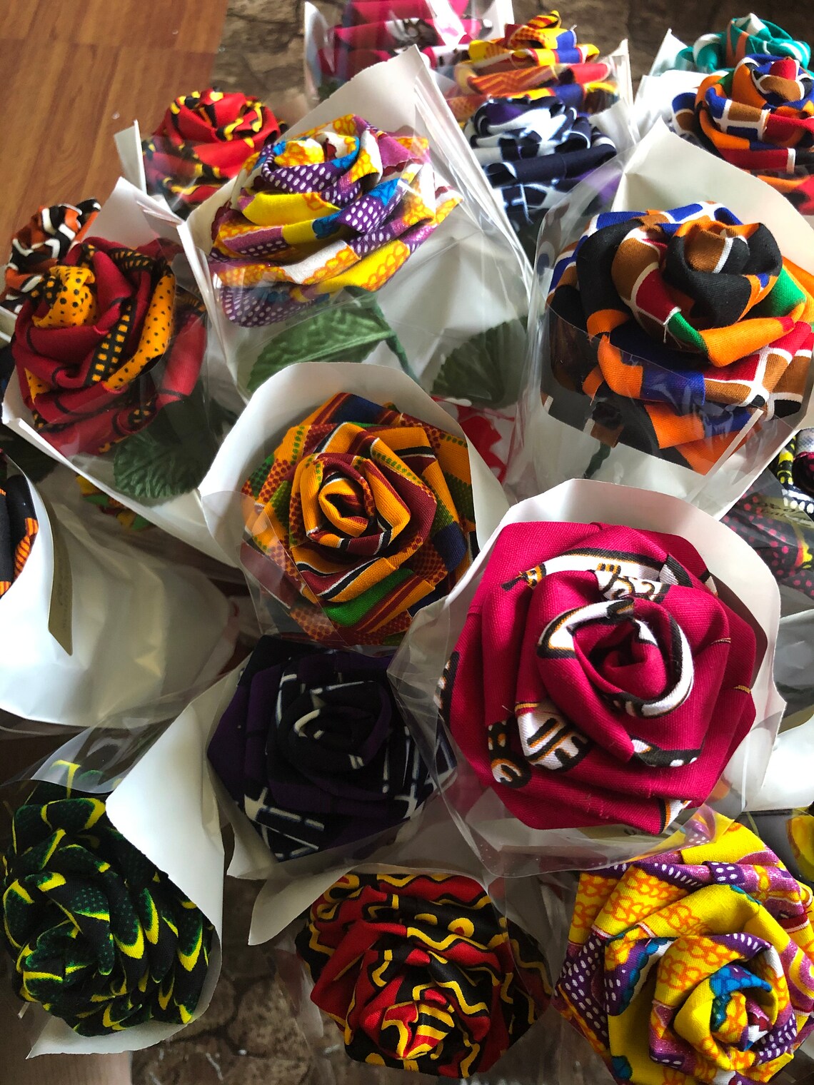 3 Dozen Assorted Kente Cloth Roses - Etsy