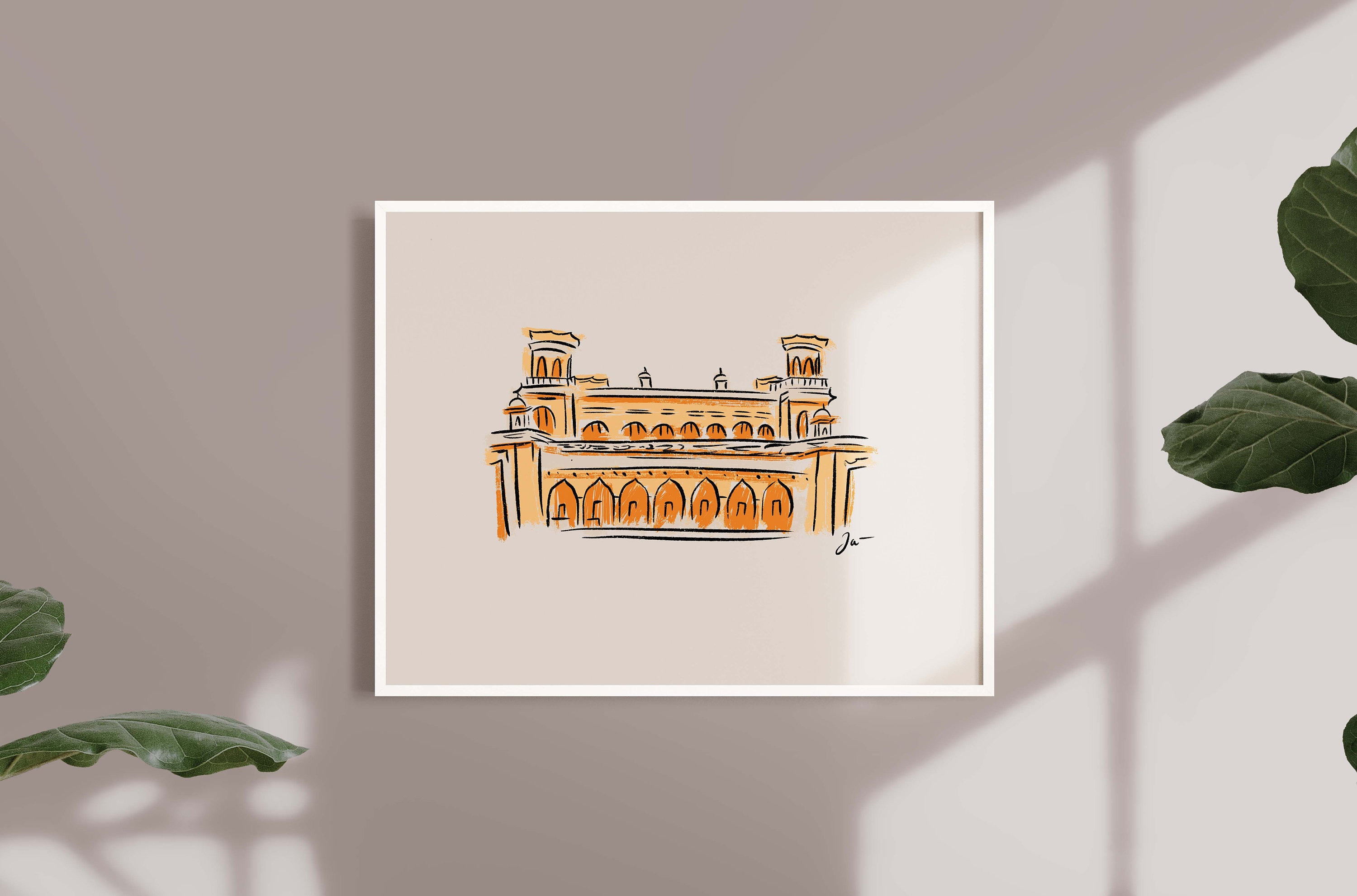 Easy Drawing Of Red Fort