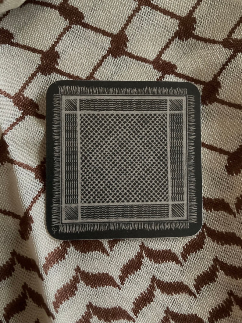 Keffiyeh Sticker, Palestine Sticker, Eco-friendly Sticker - Etsy